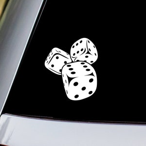 Three Rolling Dice Vinyl Decal Sticker - Etsy