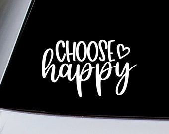 Choose Happy Decal | Vinyl Car Decal | Window Decal | Laptop Decal ...
