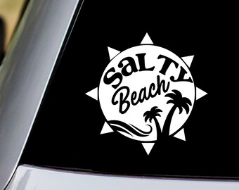 Salty but Sweet Beach Vinyl Decal, Beach Life Vinyl Car Decal, Beach ...