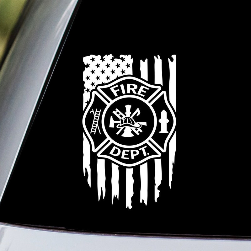 Fire Dept Decal - Etsy