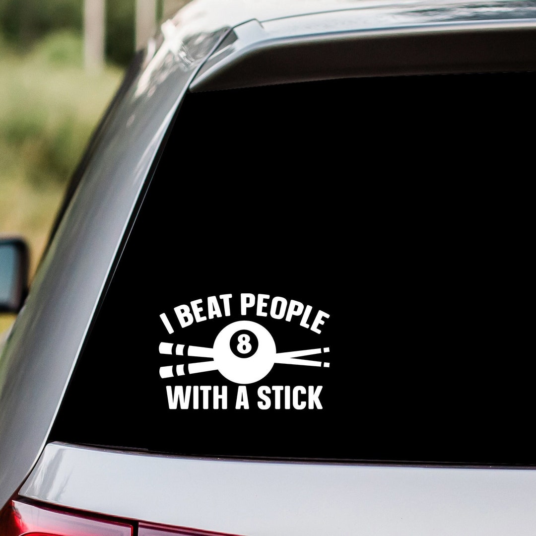 I Beat People With a Stick Vinyl Decal Sticker - Etsy