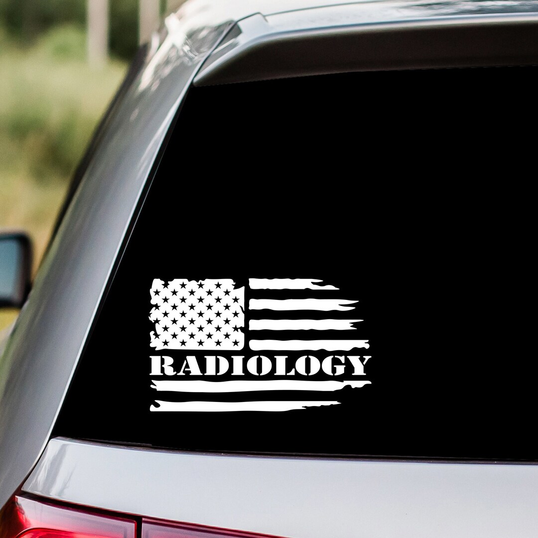 Radiology American Flag Vinyl Decal Sticker - Etsy