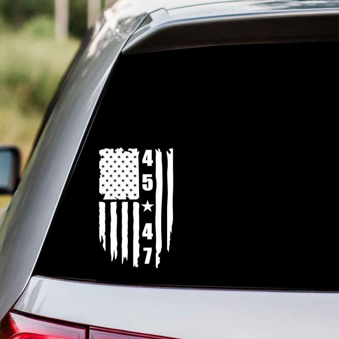 45 47 American US Flag, Vertical, Patriotic Vinyl Decal Sticker - Etsy