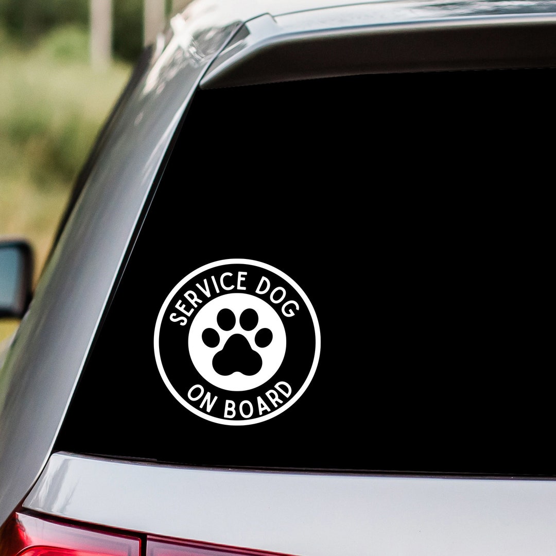 Service Dog on Board Vinyl Decal Sticker - Etsy