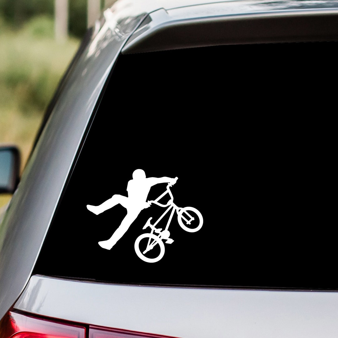 BMX Rider Vinyl Decal Sticker - Etsy