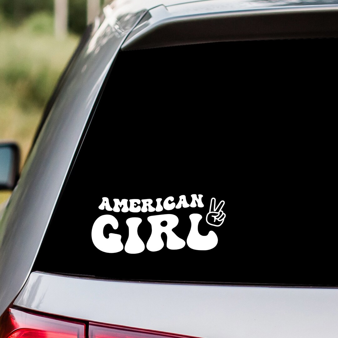 American Girl Patriotic Vinyl Decal Sticker - Etsy