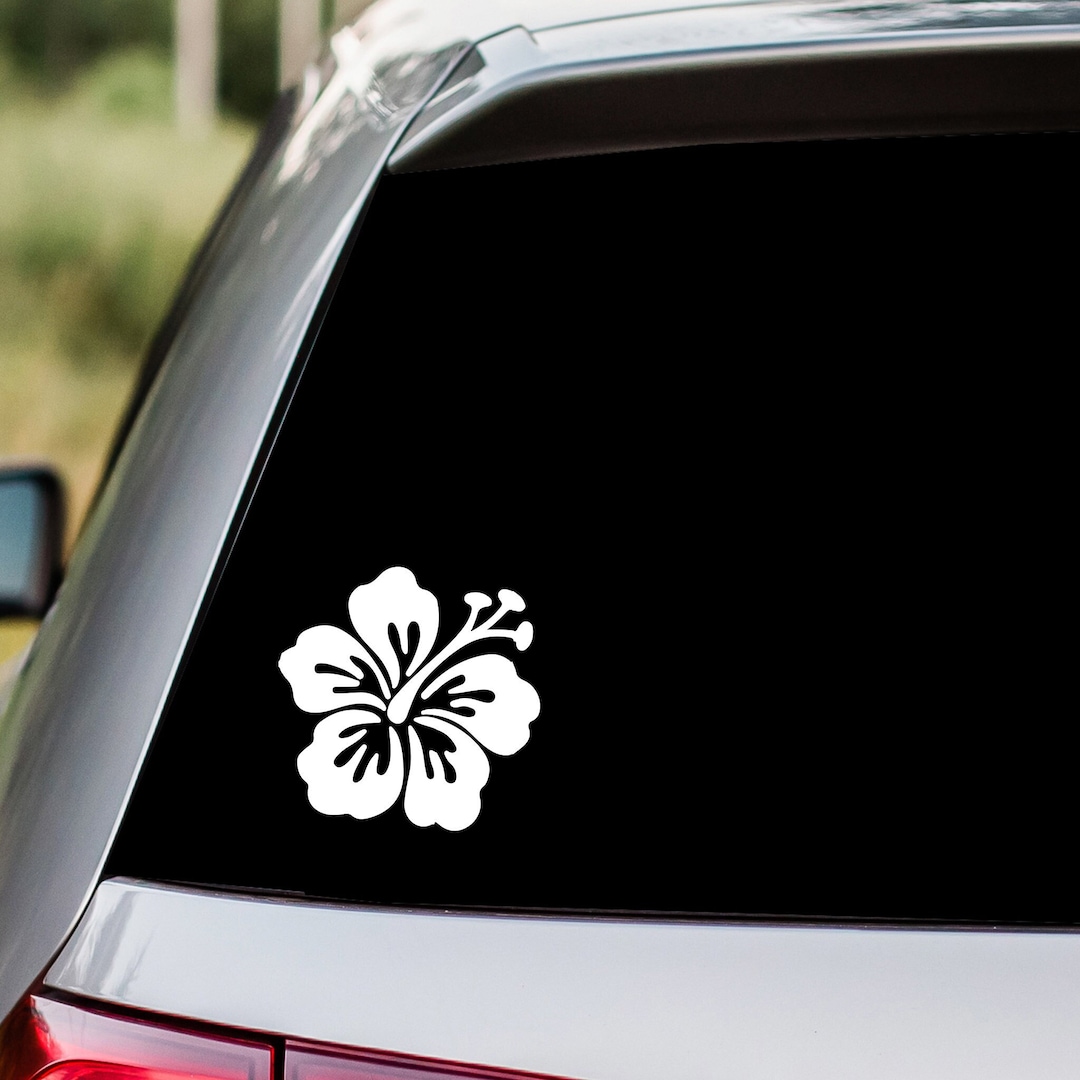 Hibiscus Hawaiian Flower Vinyl Decal Sticker - Etsy