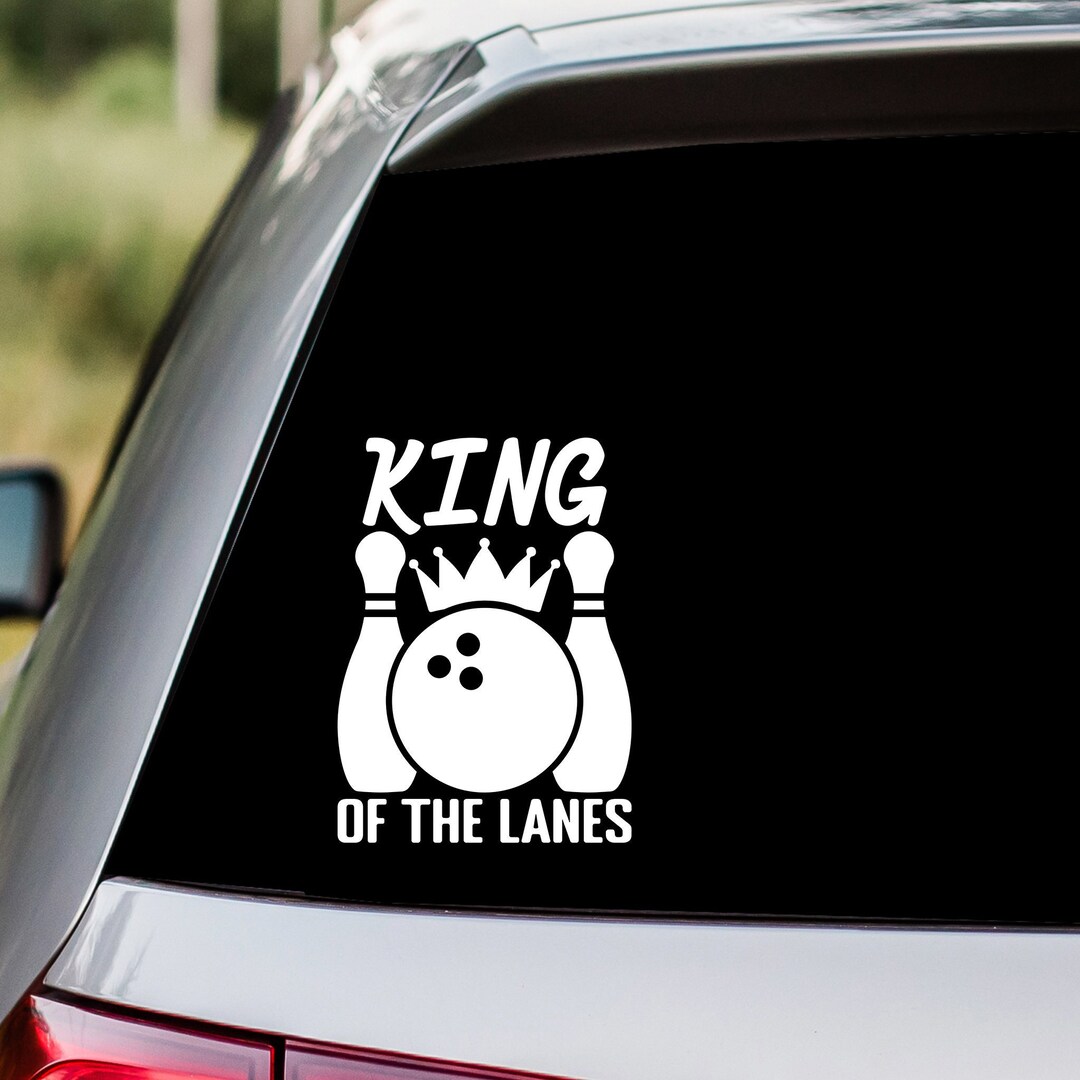 Bowling King of the Lanes Vinyl Decal Sticker - Etsy