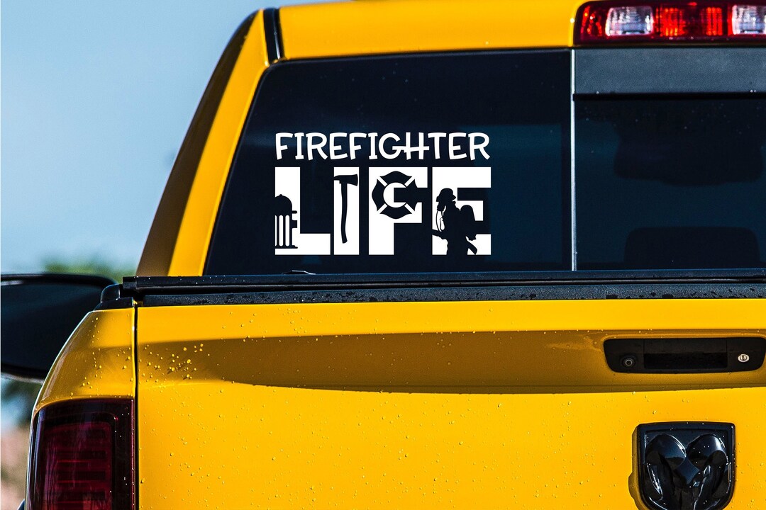 Firefighter Life Vinyl Decal Sticker - Etsy