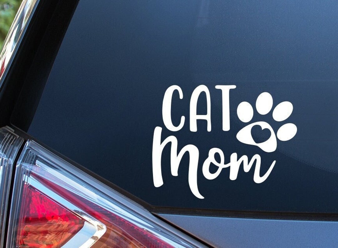 Cat Mom Vinyl Decal Sticker - Etsy