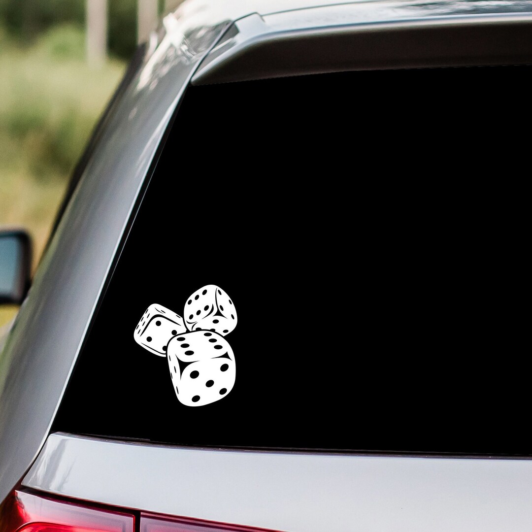 Three Rolling Dice Vinyl Decal Sticker - Etsy