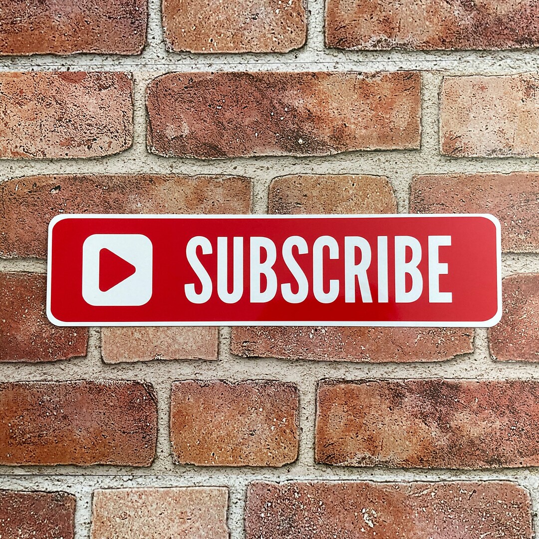 Custom Subscribe Button Mini Street Sign - Etsy