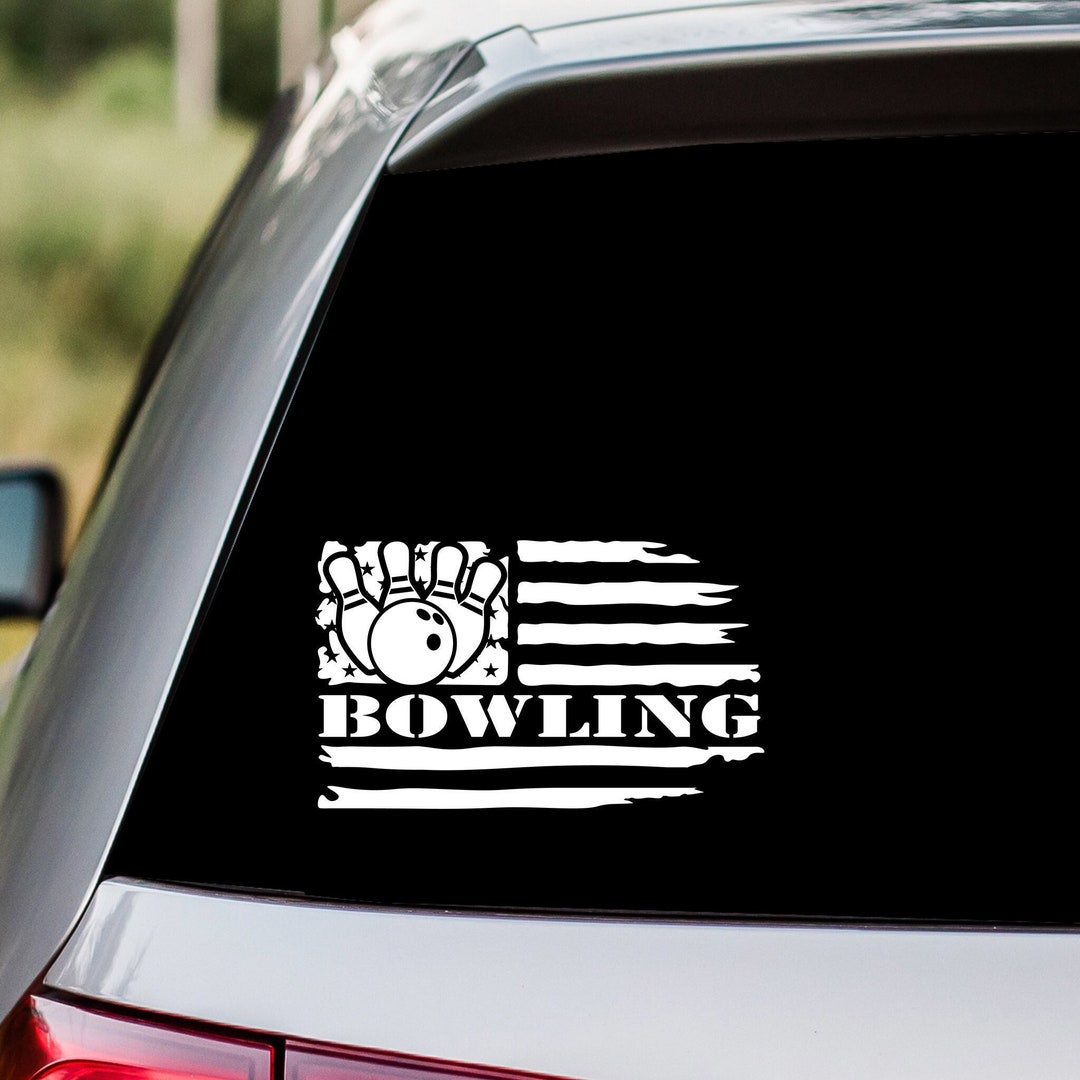 Bowling American Flag Vinyl Decal Sticker - Etsy