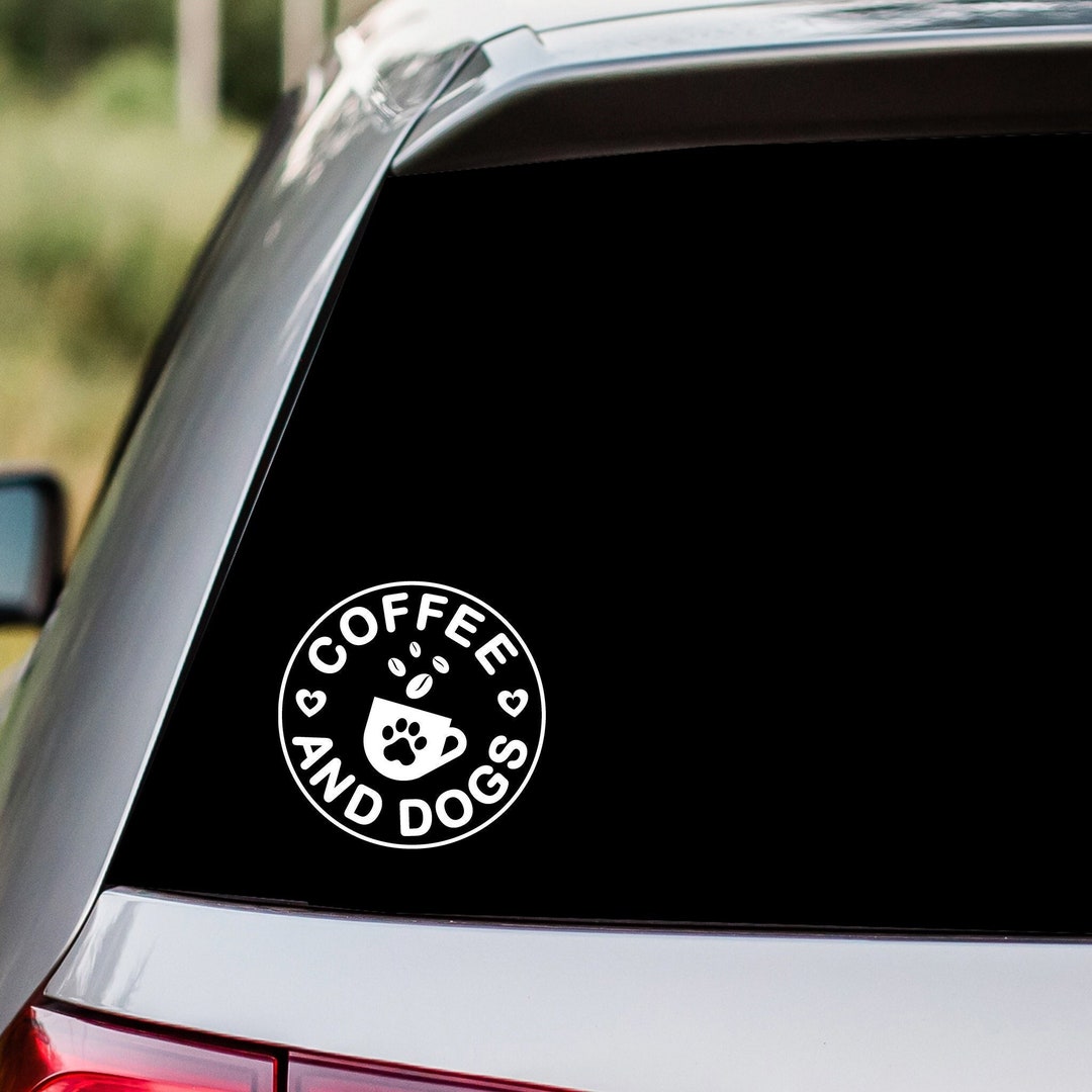 Coffee and Dogs Vinyl Decal Sticker - Etsy