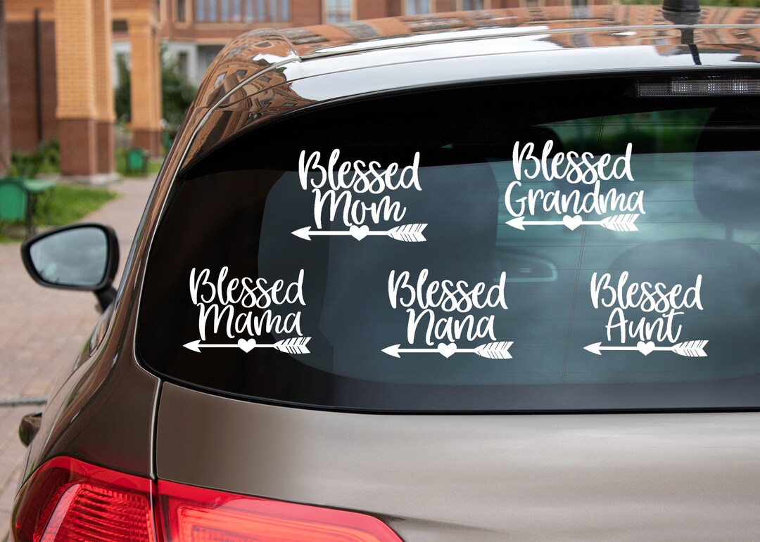 Blessed Nana, Grandma, Aunt, Mom, Mama | Personalized Vinyl Window ...