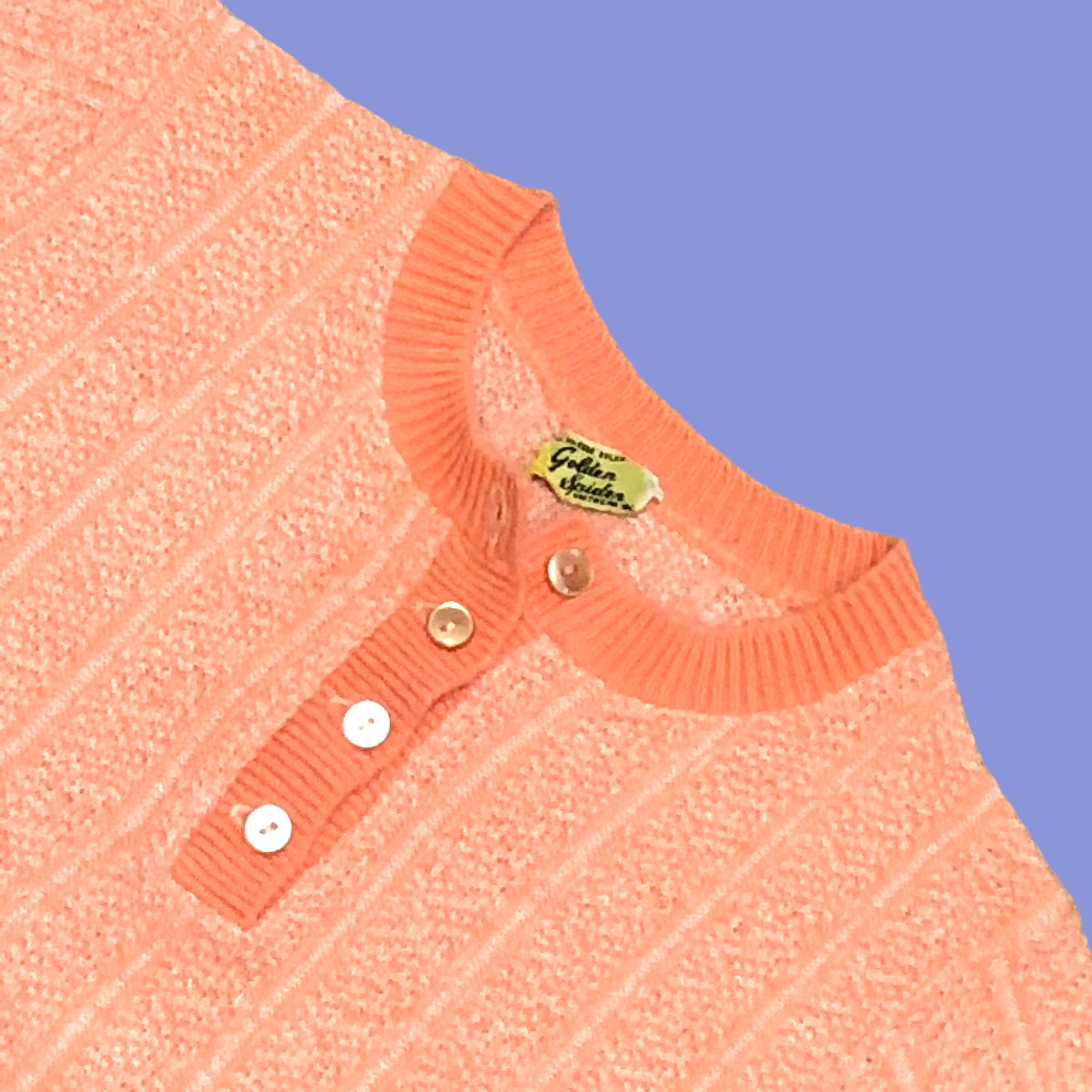 Rare Vintage GOLDEN SPIDER Pull Short Sleeve Knit Pink Henley - Etsy