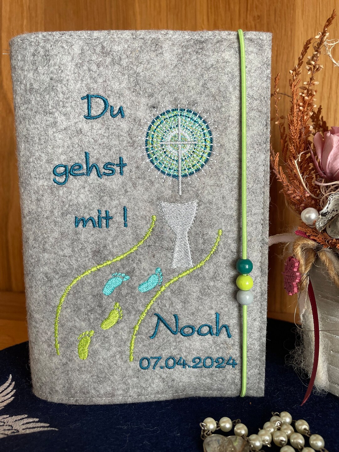 Hymn Book Cover you Go With Us Wool Felt Felt Cover Hymn Book Cover for ...