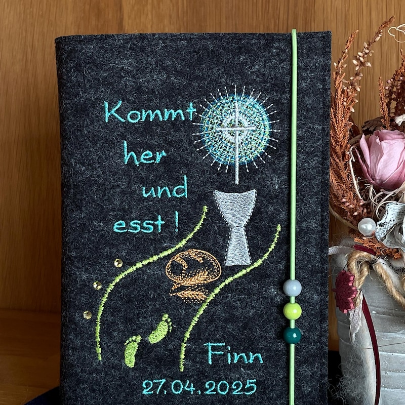 Kommunionkerze kommt her und esst - Etsy.de