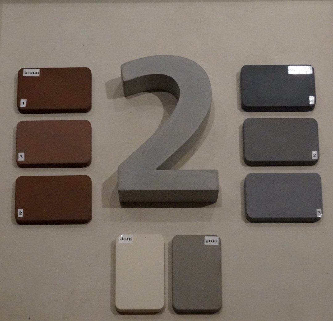House Number, Concrete House Number, Anthracite, Numbers and Lettering ...