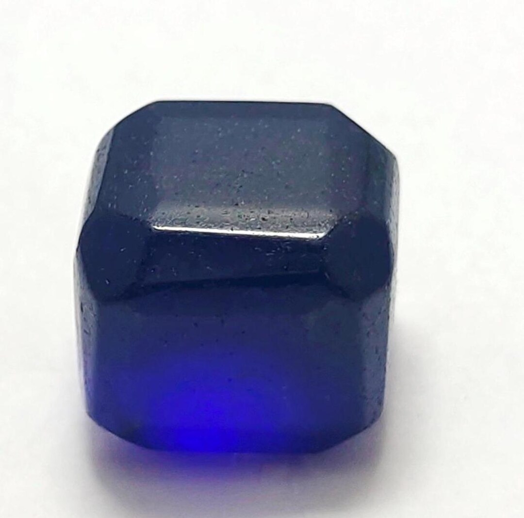 Natural Blue Beryl (maxixe) Cube Cut Shape Loose Gemstone Genuine Beryl ...