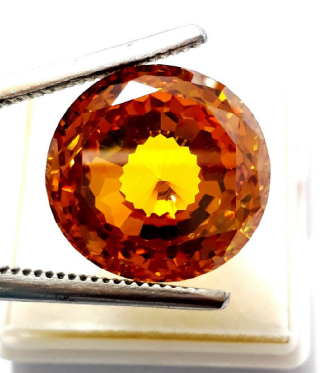 70 Crt Natural Zircon Yellow Color Round Cut Gemstone - Etsy