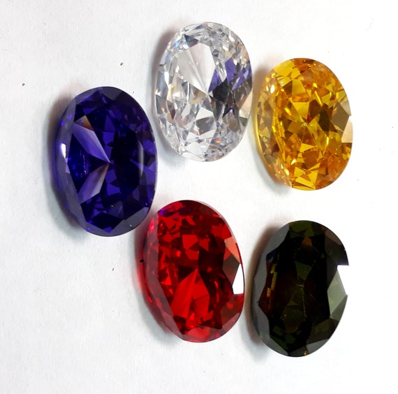 Natural Multi Color Zircon Oval Shape Loose Gemstone Lot | Etsy