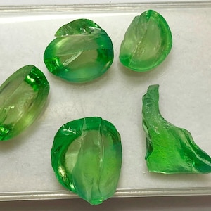 Natural Tsavorite Garnet Rough Gemstone Lot - Green Uncut, India (5 Pcs ...