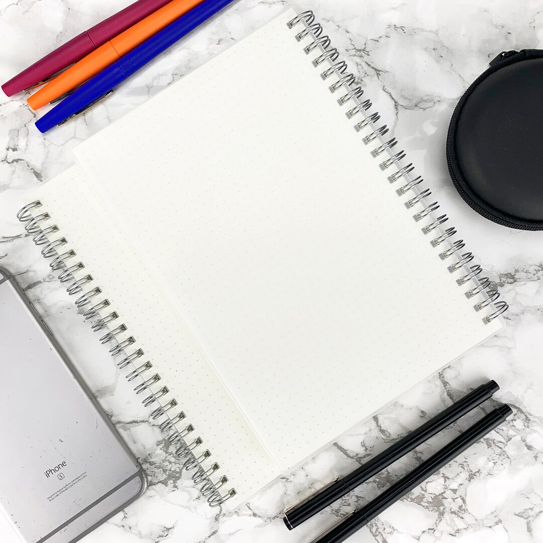 Miliko Transparent Hardcover A5 Size Wirebound Notebook dot - Etsy ...