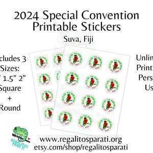 2024 Suva, Fiji JW Special Convention Gifts Hand Painted Collared Lory ...