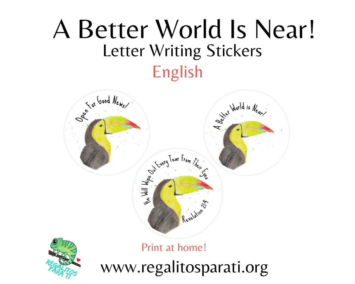 A Better World is Near Printable Letter Writing JW Stickers | Etsy