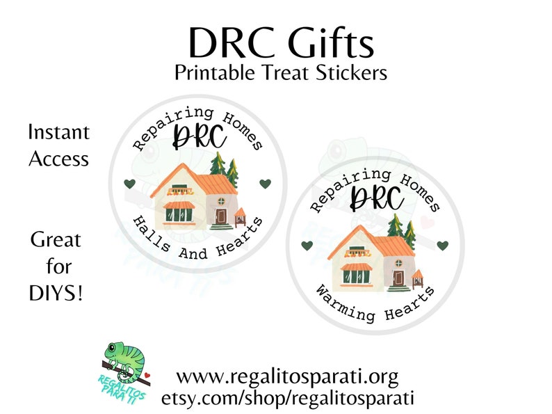 Disaster Relief DRC Gift Treat Label Instant Download Jw - Etsy
