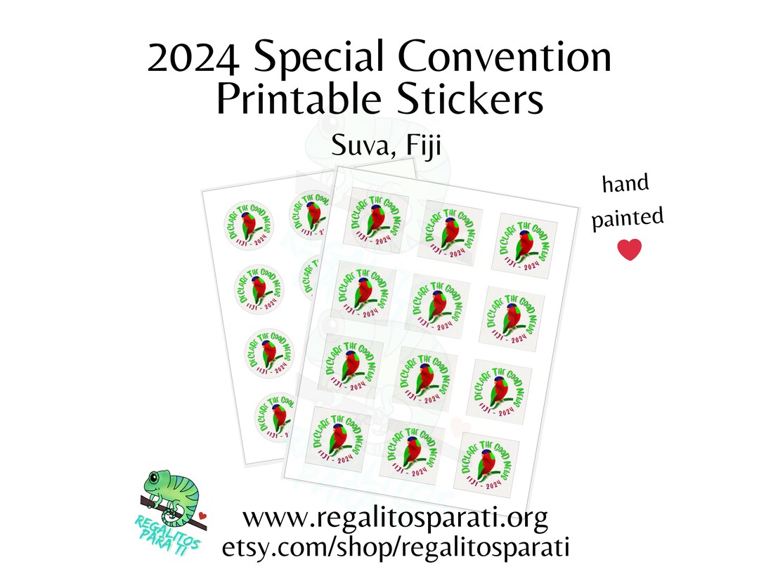 2024 Suva, Fiji JW Special Convention Gifts Hand Painted Collared Lory ...