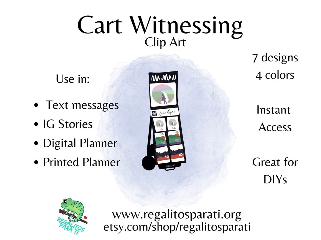 Cart Witnessing Stickers JW Clip Art Pioneer School Gifts SMPW ...