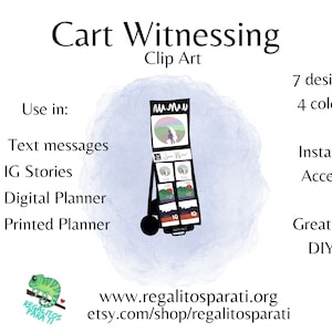 Cart Witnessing Stickers - JW Clip Art - Pioneer School Gifts - SMPW ...