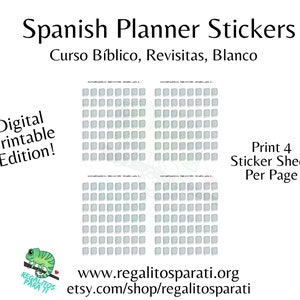 SPANISH Pegatinas Biblia Curso Bíblico Revisitas JW Planner Stickers ...