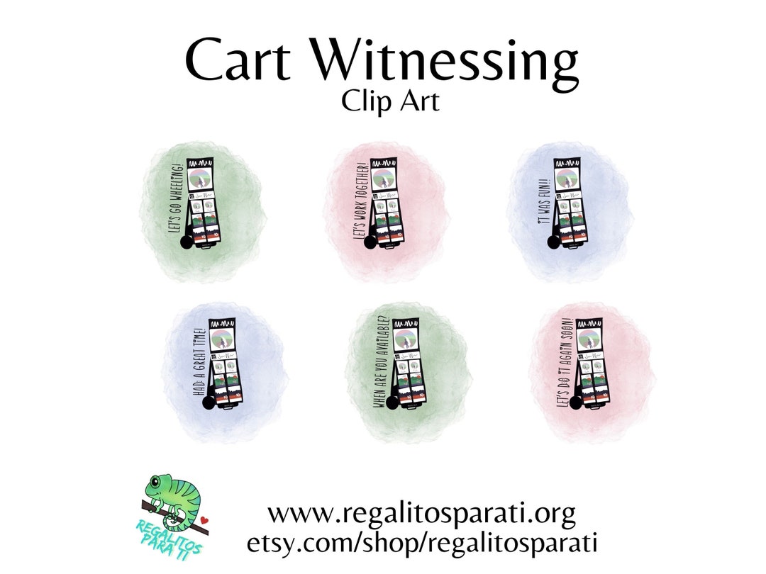 Cart Witnessing Stickers - JW Clip Art - Pioneer School Gifts - SMPW ...