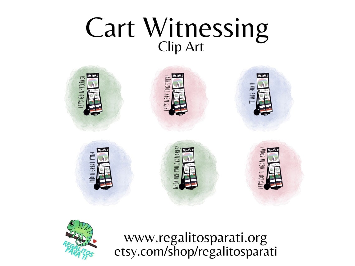 Cart Witnessing Stickers - JW Clip Art - Pioneer School Gifts - SMPW ...
