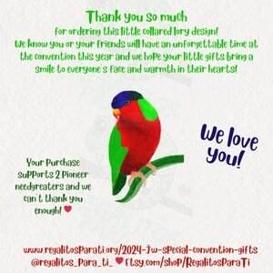 Suva, Fiji JW Special Convention Gifts Hand Painted Collared Lory ...