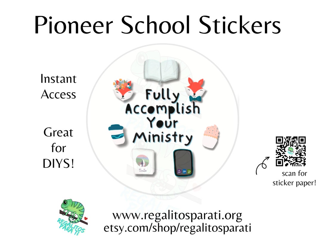 2026 Pioneer School Stickers Illustrated Fully Accomplish Your Ministry ...