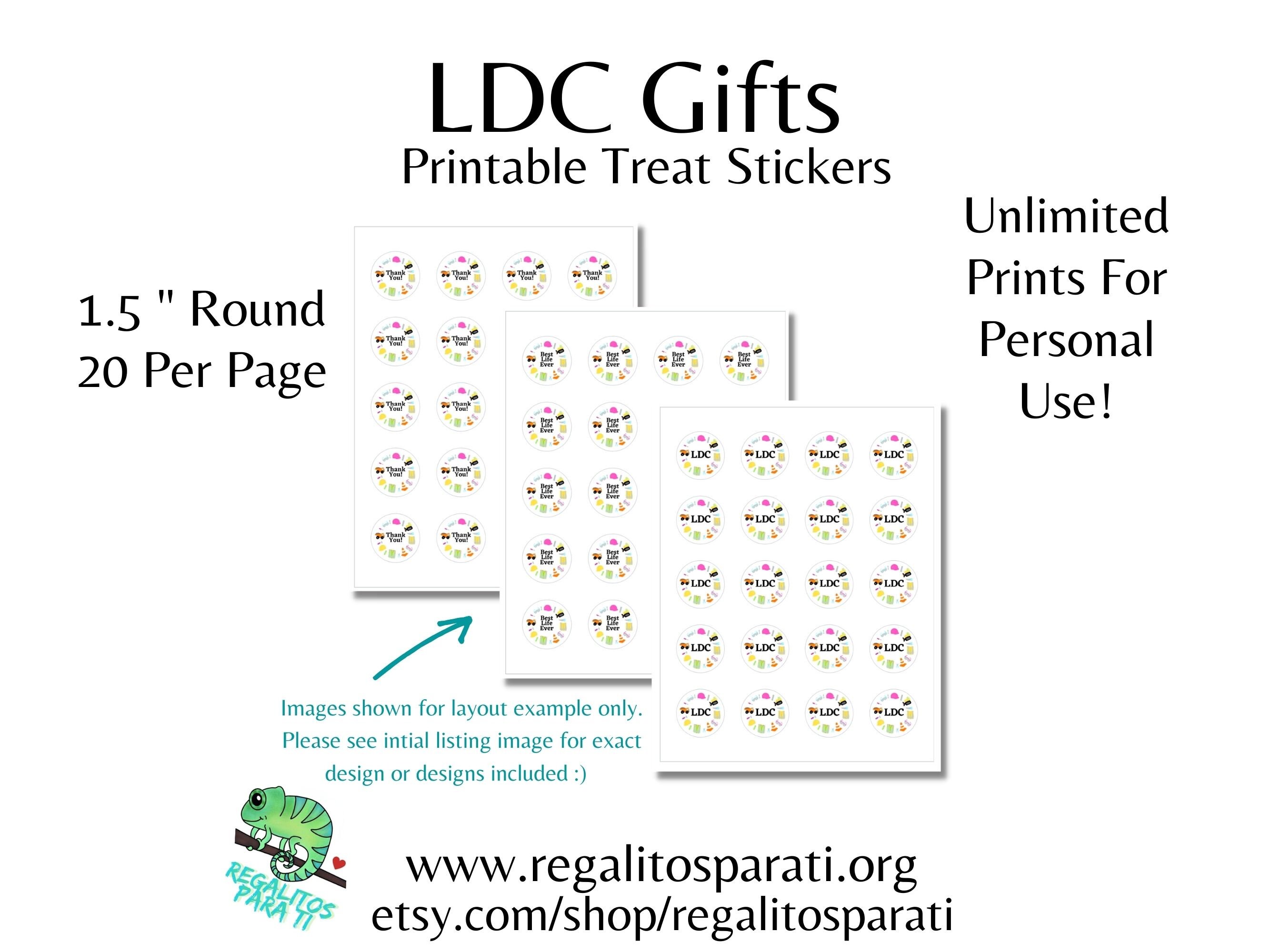 LDC Gift Treat Label Bundle JW Cupcake Topper Download Ldc - Etsy