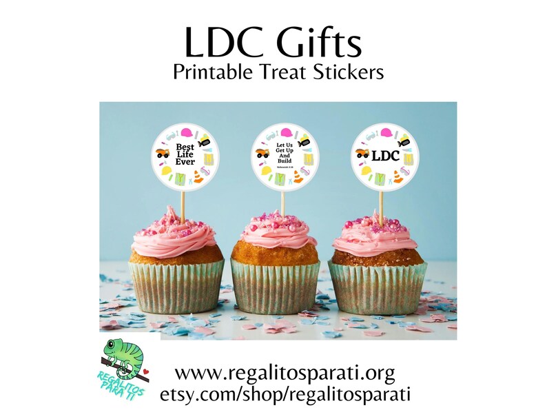 LDC Gift Treat Label Bundle JW Cupcake Topper Download Ldc - Etsy