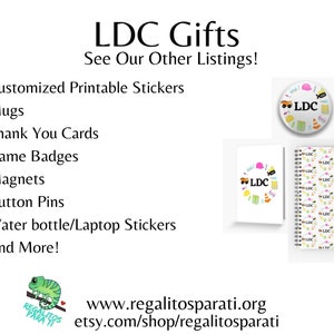 LDC Gift Treat Label Bundle - JW Cupcake Topper Download- Ldc Printable Stickers - Ldc Download ...
