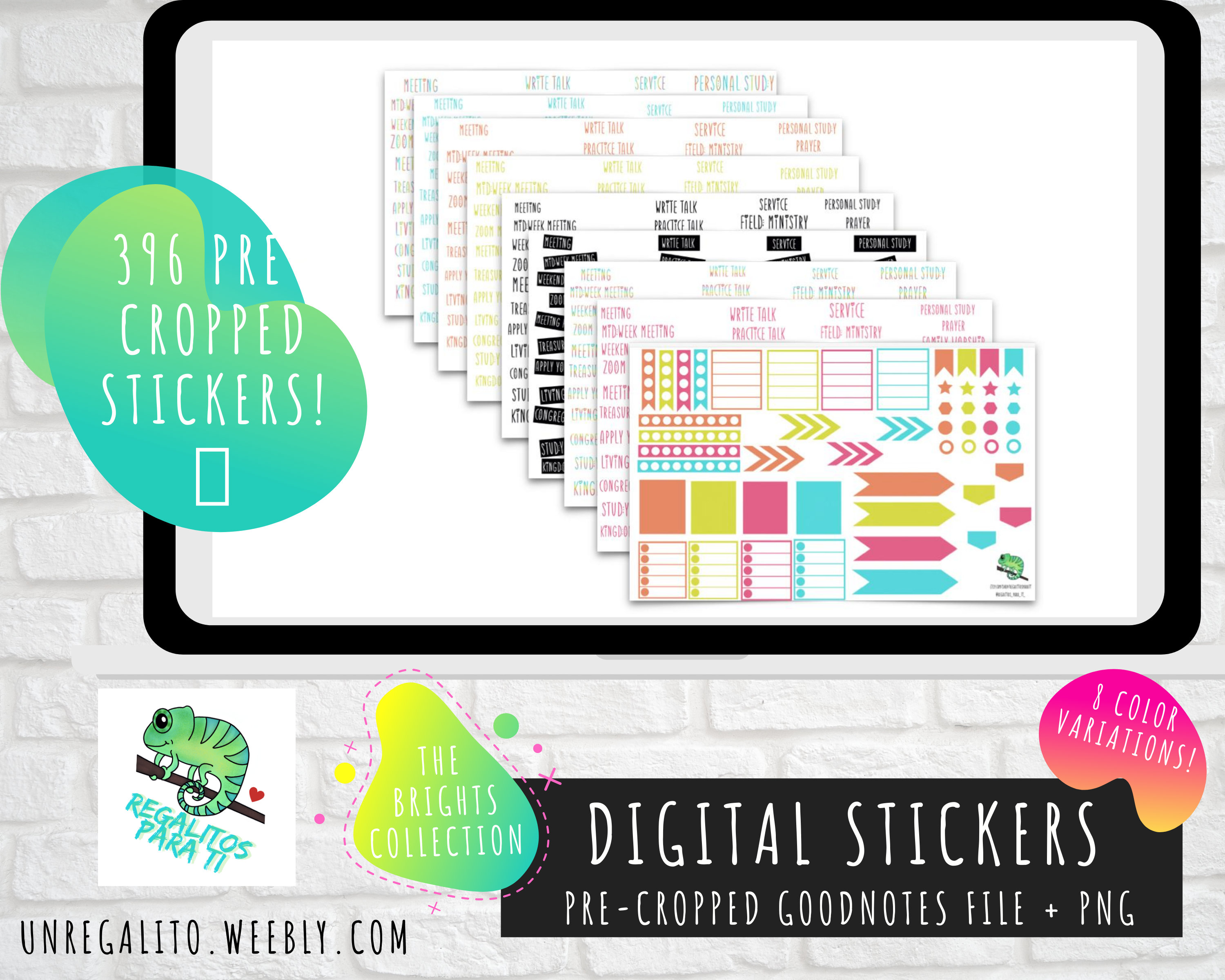 JW Stickers / 396 Digital Stickers / JW Planner / Pioneer | Etsy