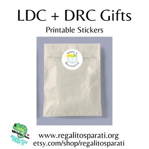 Safety & Spirituality LDC DRC Printable Sticker Treat Label Download ...