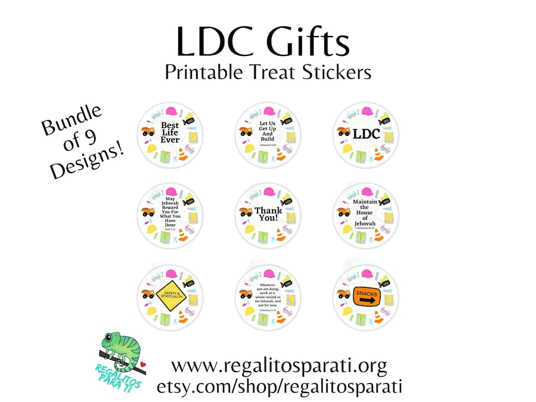 LDC Gift Treat Label Bundle - JW Cupcake Topper Download- Ldc Printable ...