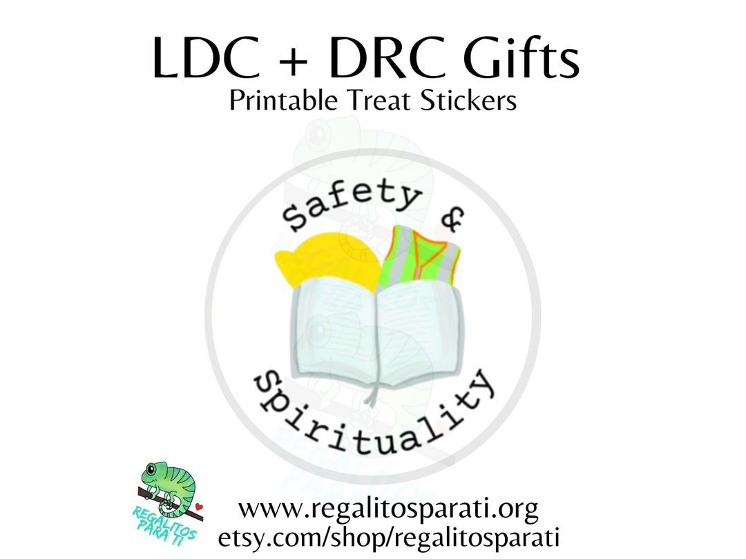 Safety & Spirituality LDC DRC Printable Sticker Treat Label Download ...