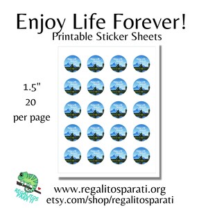 INSTANT DOWNLOAD Enjoy Life Forever Letter Writing Scripture Stickers ...