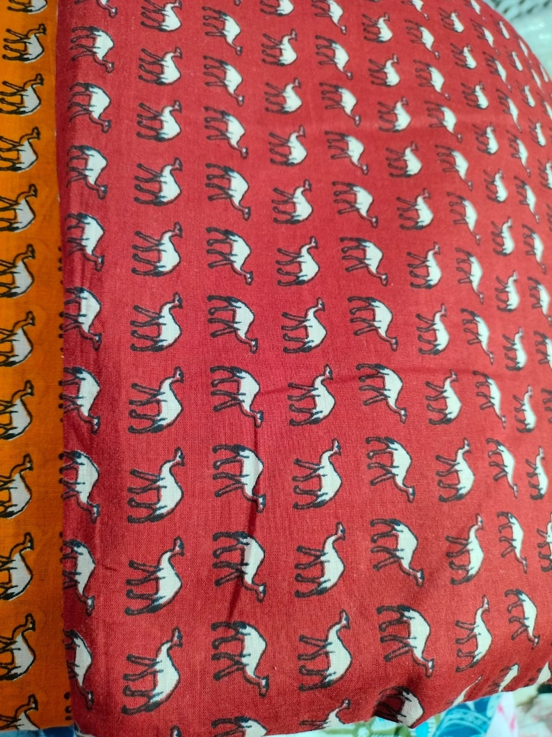 Camel Cotton Fabric by the Yard India Block Print Fabrics - Etsy