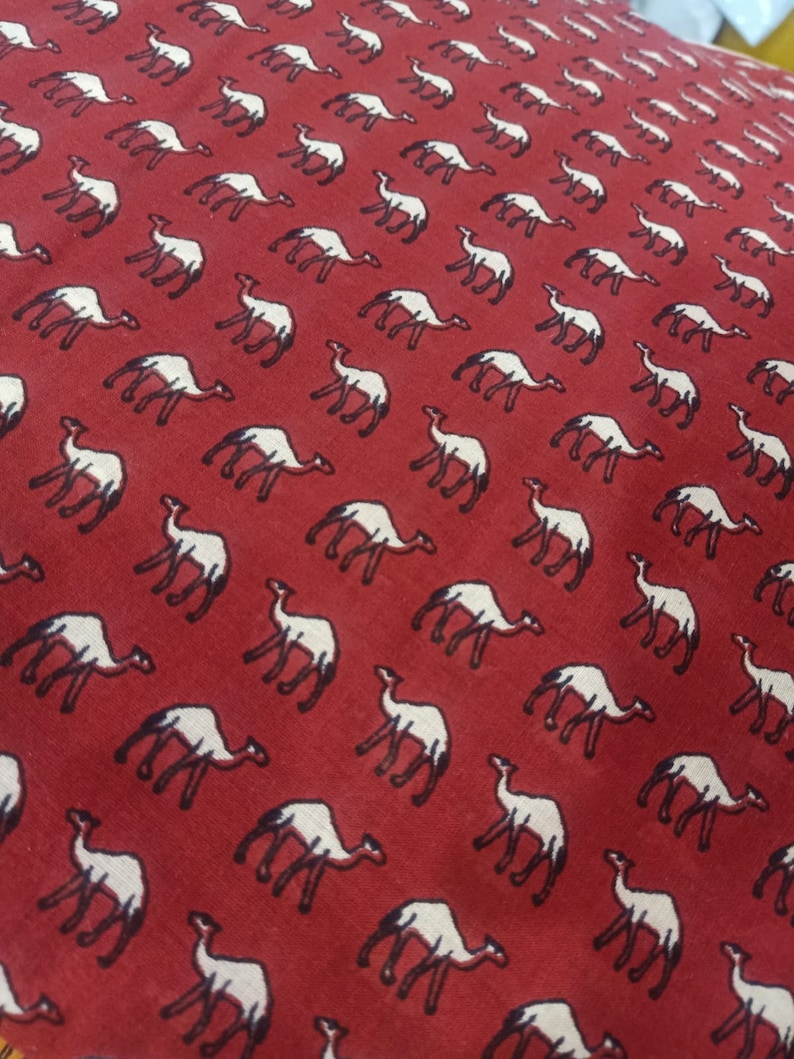 Camel Cotton Fabric by the Yard India Block Print Fabrics - Etsy