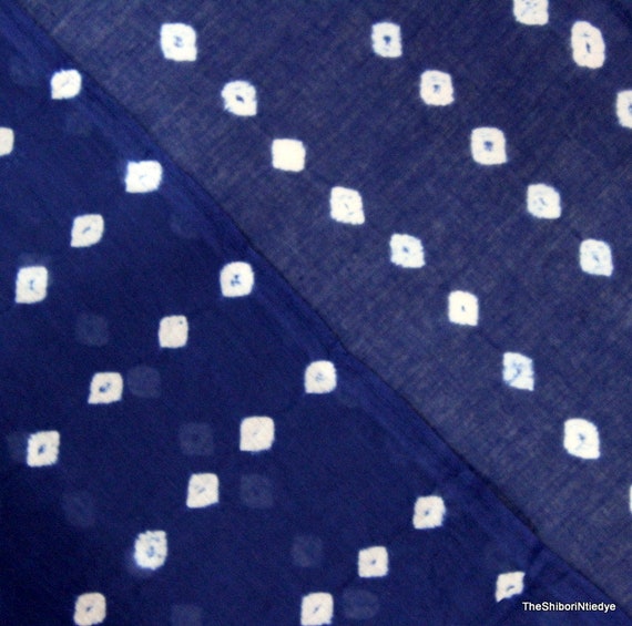 Indian Pure Cotton Fabric Bandhani Blue Cotton Fabric Soft - Etsy